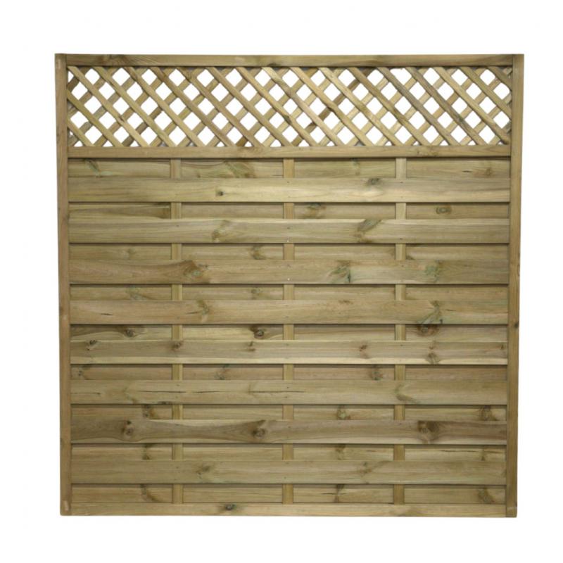 Square Horizontal Panel with Lattice Top | Fencing / Gates